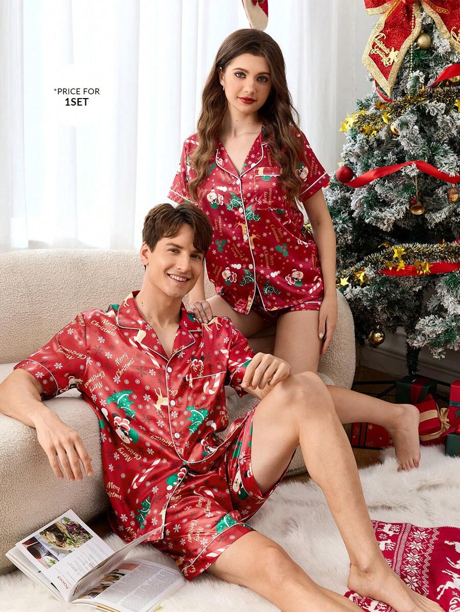 Shein CoupledUp Christmas Santa Claus, Gingerbread, Snowman & Candy Man ...