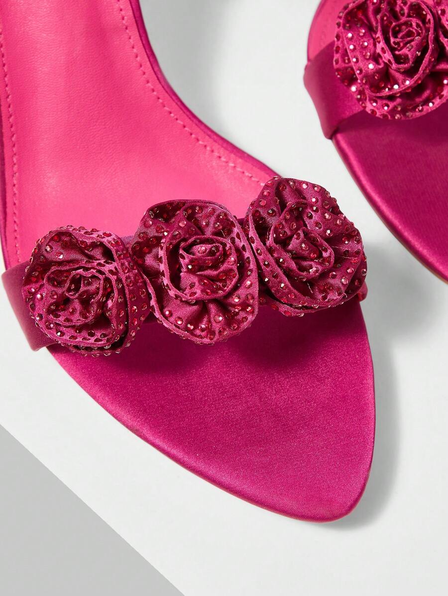 MOTF PREMIUM ELEGANT FLORAL POINTED TOE WOMEN HIGH HEEL SANDALS, FOR ...