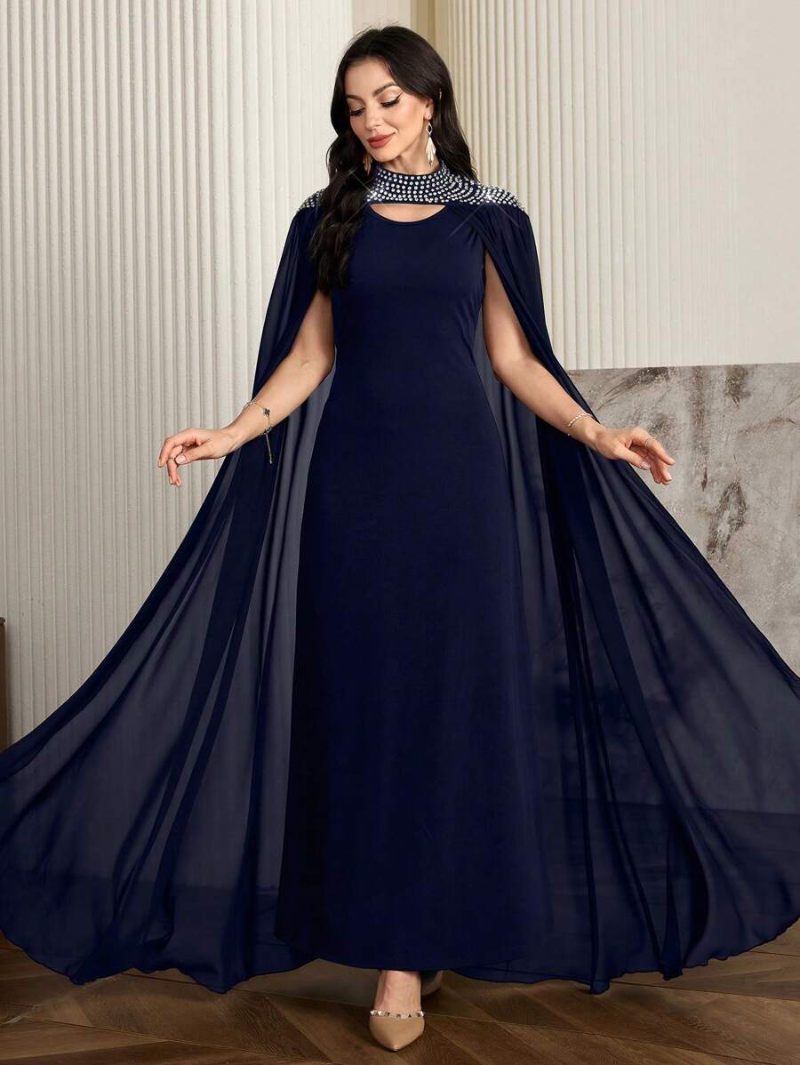 Al Najma Women's Colorblock Sequin Patchwork Elegant Extra Long Sleeve ...