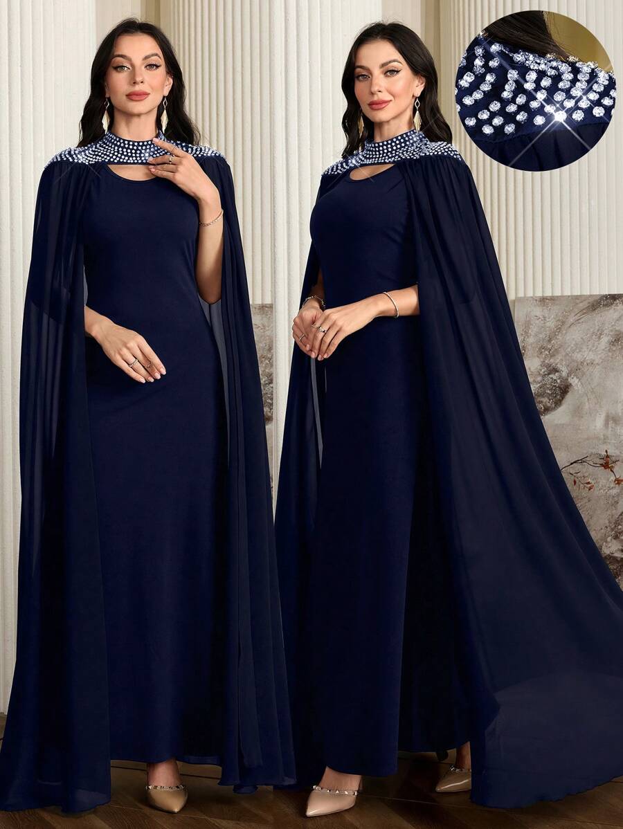 Al Najma Women's Colorblock Sequin Patchwork Elegant Extra Long Sleeve ...