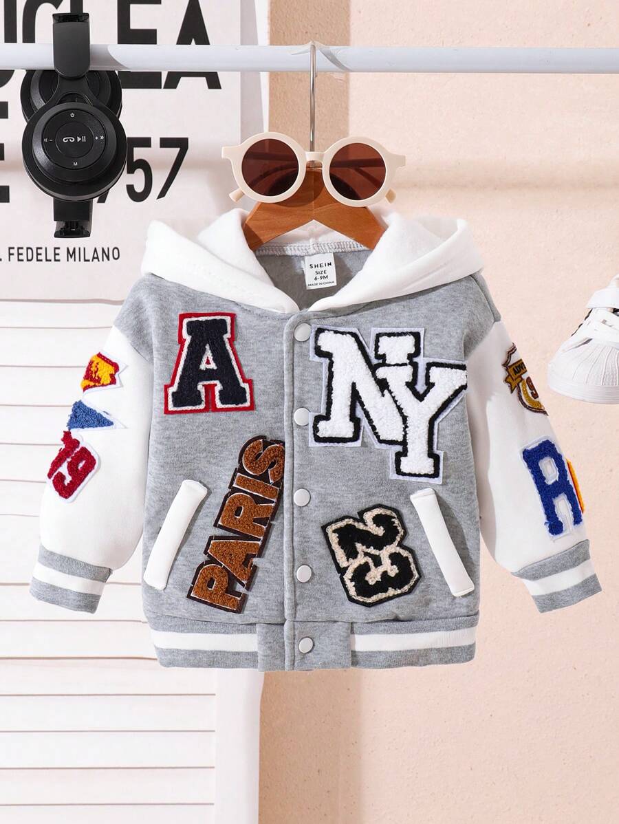 SHEIN Baby Boy Fashion Street Hip-Hop Style Jacket For Autumn/Winter ...
