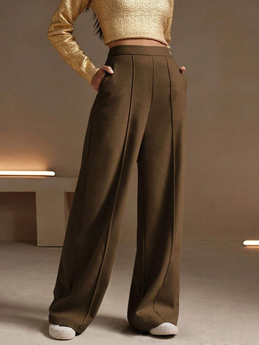 Anewsta Pantalones formales de oficina elegantes, casuales y elegantes ...