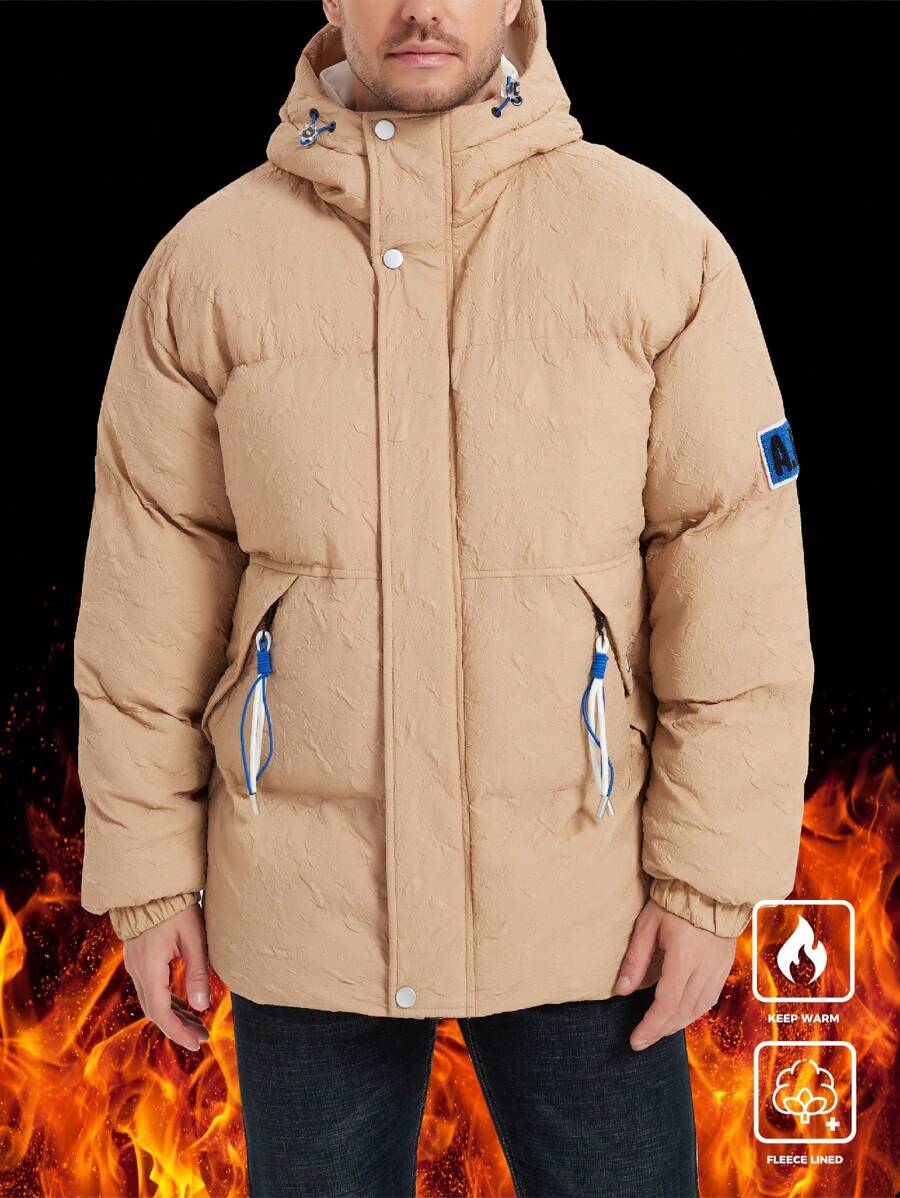 Manfinity CasualCool Casaco de Inverno Acolchoado com Capuz Acolchoado ...