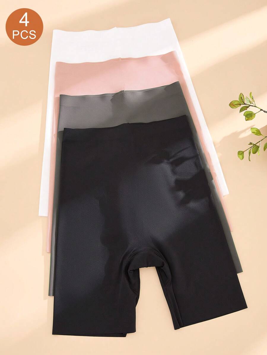 4pcs/Pack Seamless Solid Color Briefs | SHEIN USA
