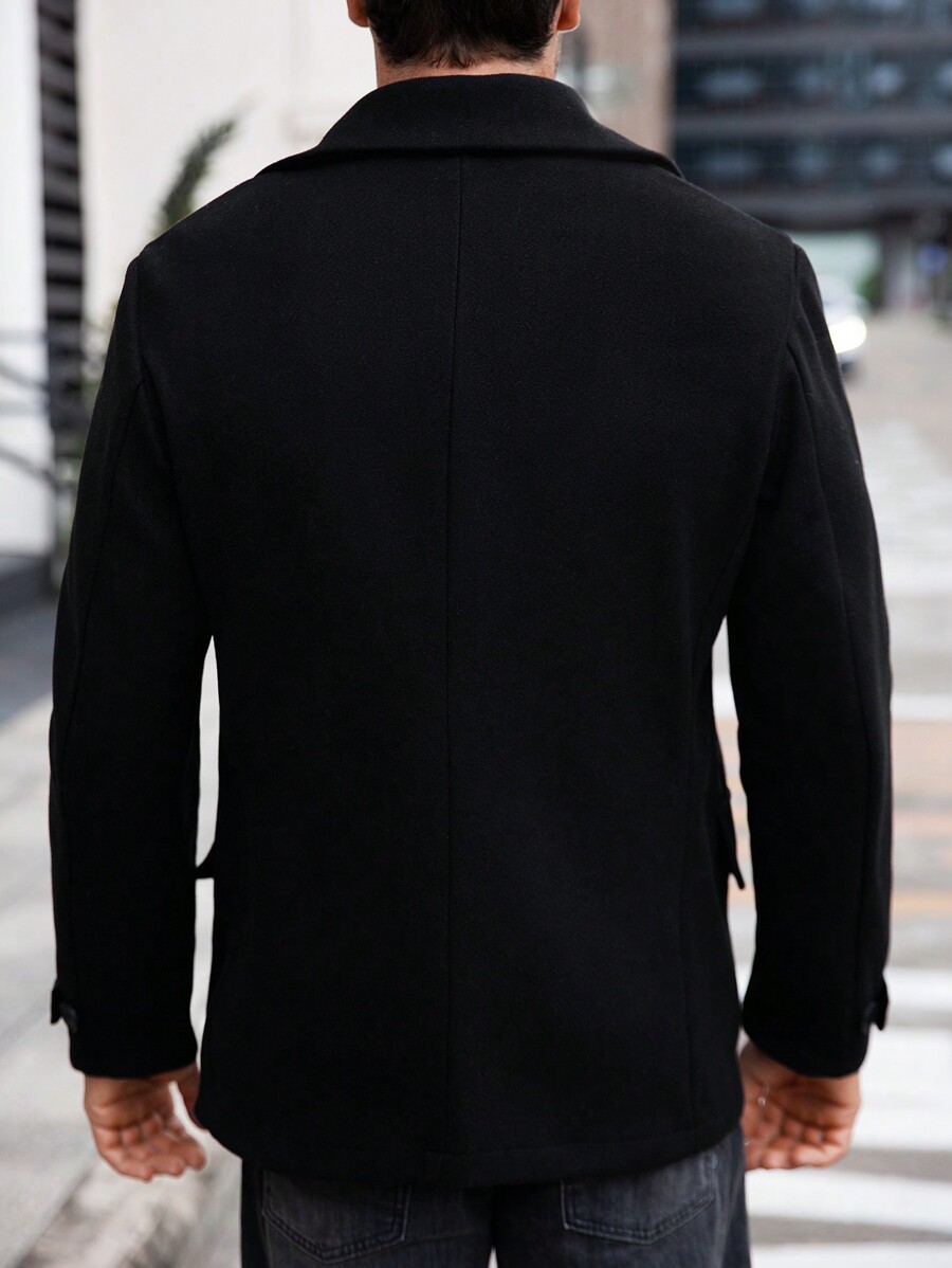 Manfinity CasualCool Men Casual Turndown Collar Double Breasted ...