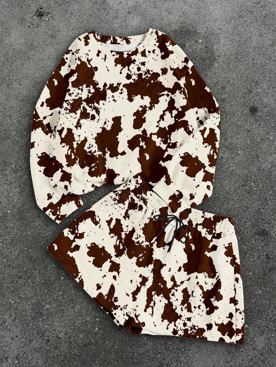 INAWLY Set di felpe oversize da donna in stile retrò e urban con stampa ...