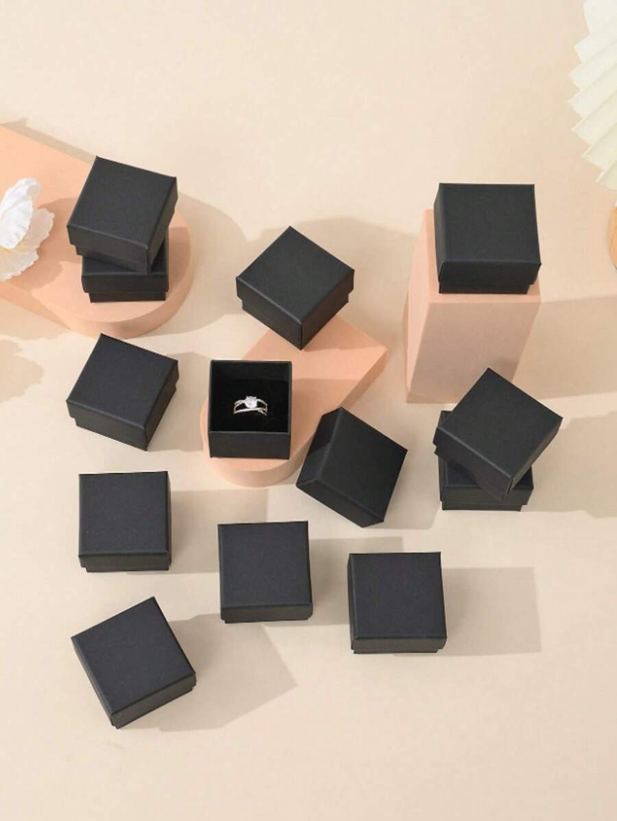 SHEIN 12pcs Mini Ring & Jewelry Boxes, Great For Holiday Parties And ...