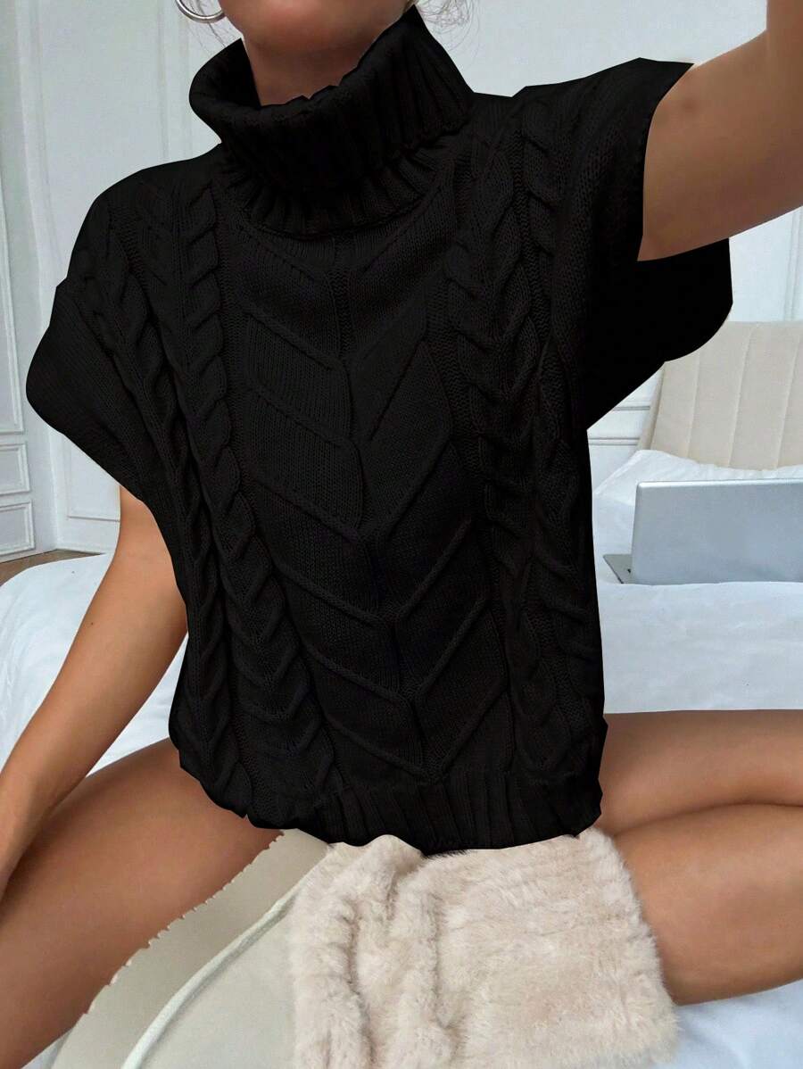 SHEIN Unity Chaleco de mujer de cuello alto holgado, casual y de diario ...