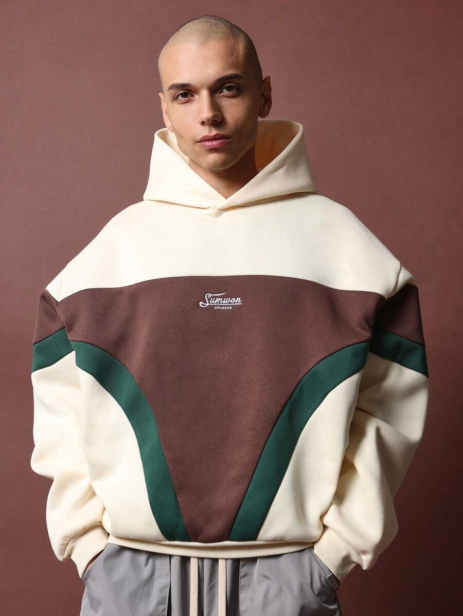 SUMWON Sumwon Athletics Athleisure Colorblock Retro Sport Hoodie ...