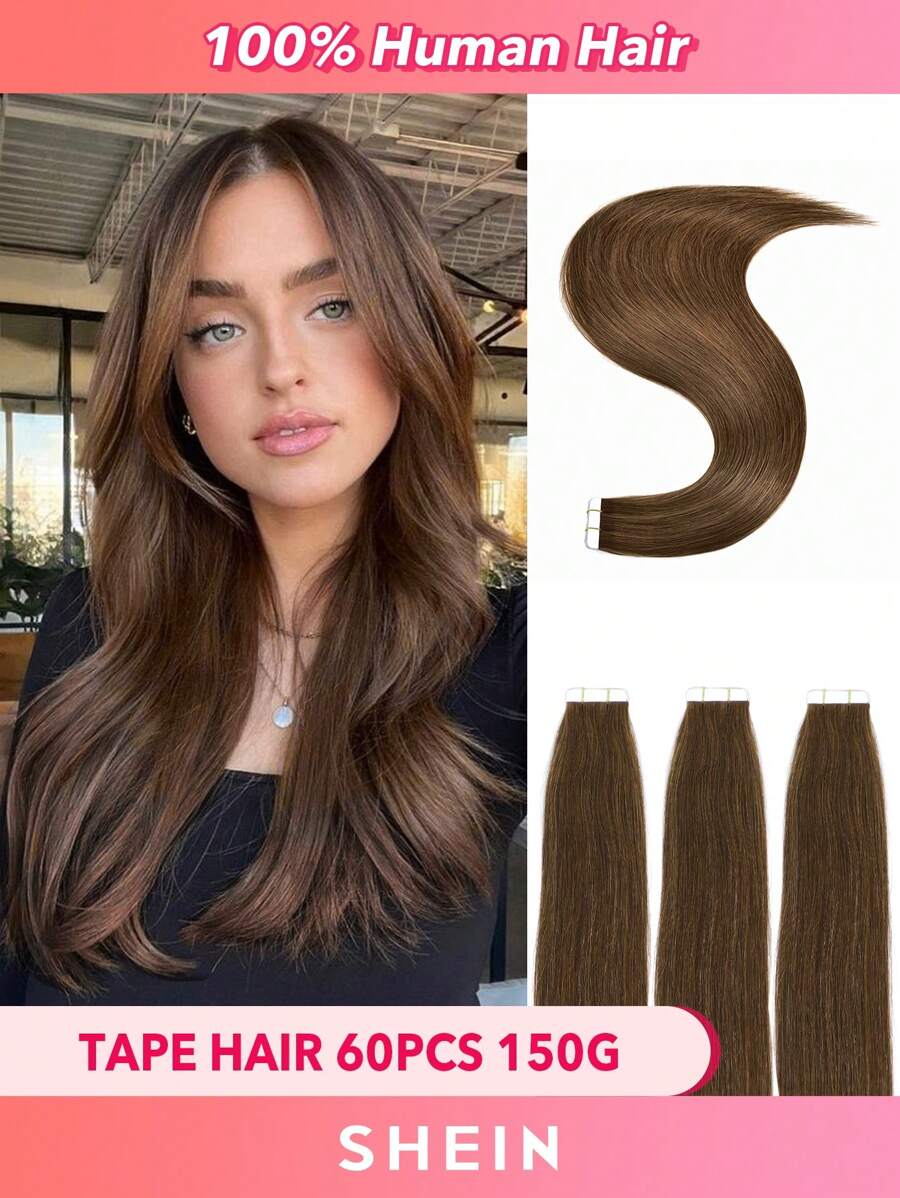 Tape In Hair Extensions Human Hair Skin Weft Tape In Straight Thick ...