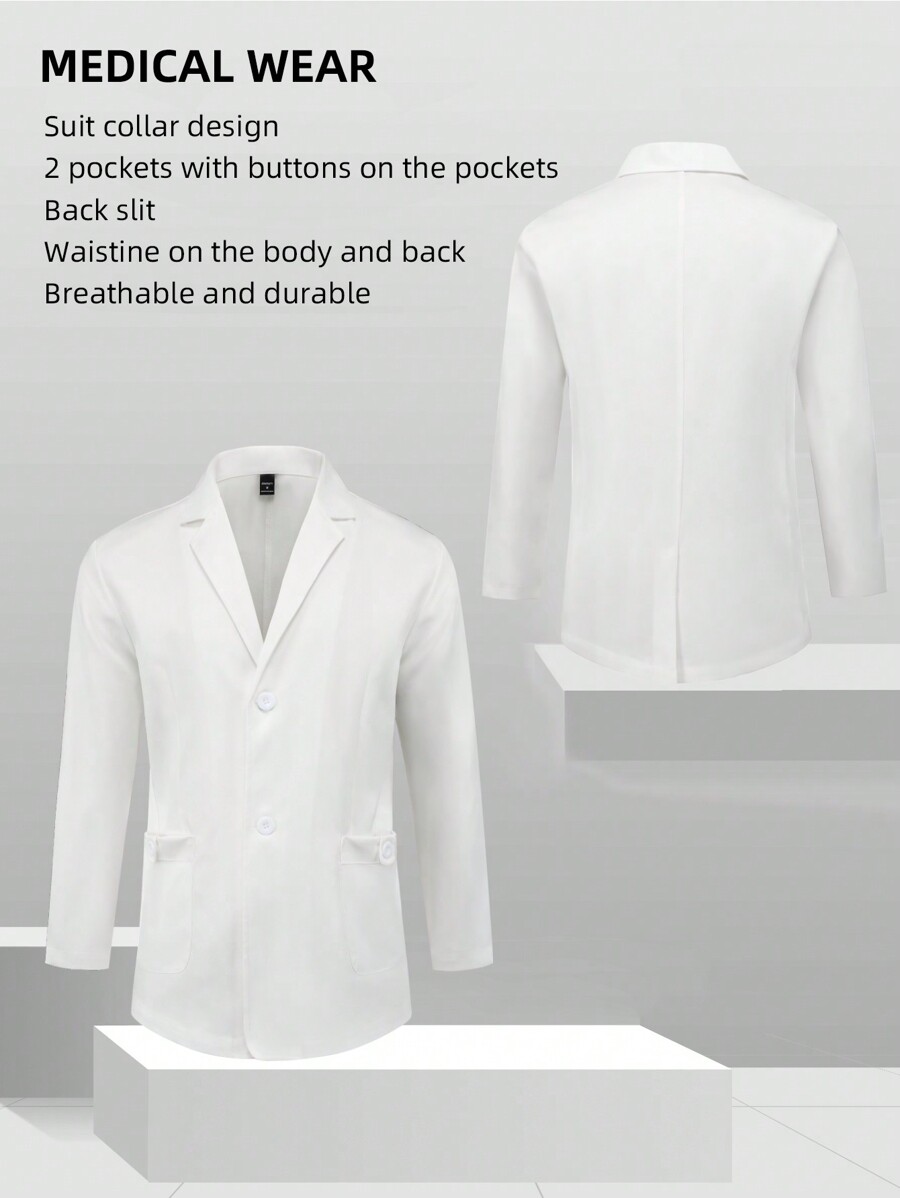 Manfinity Homme Blouse de laboratoire blanche pour hommes, veste de ...