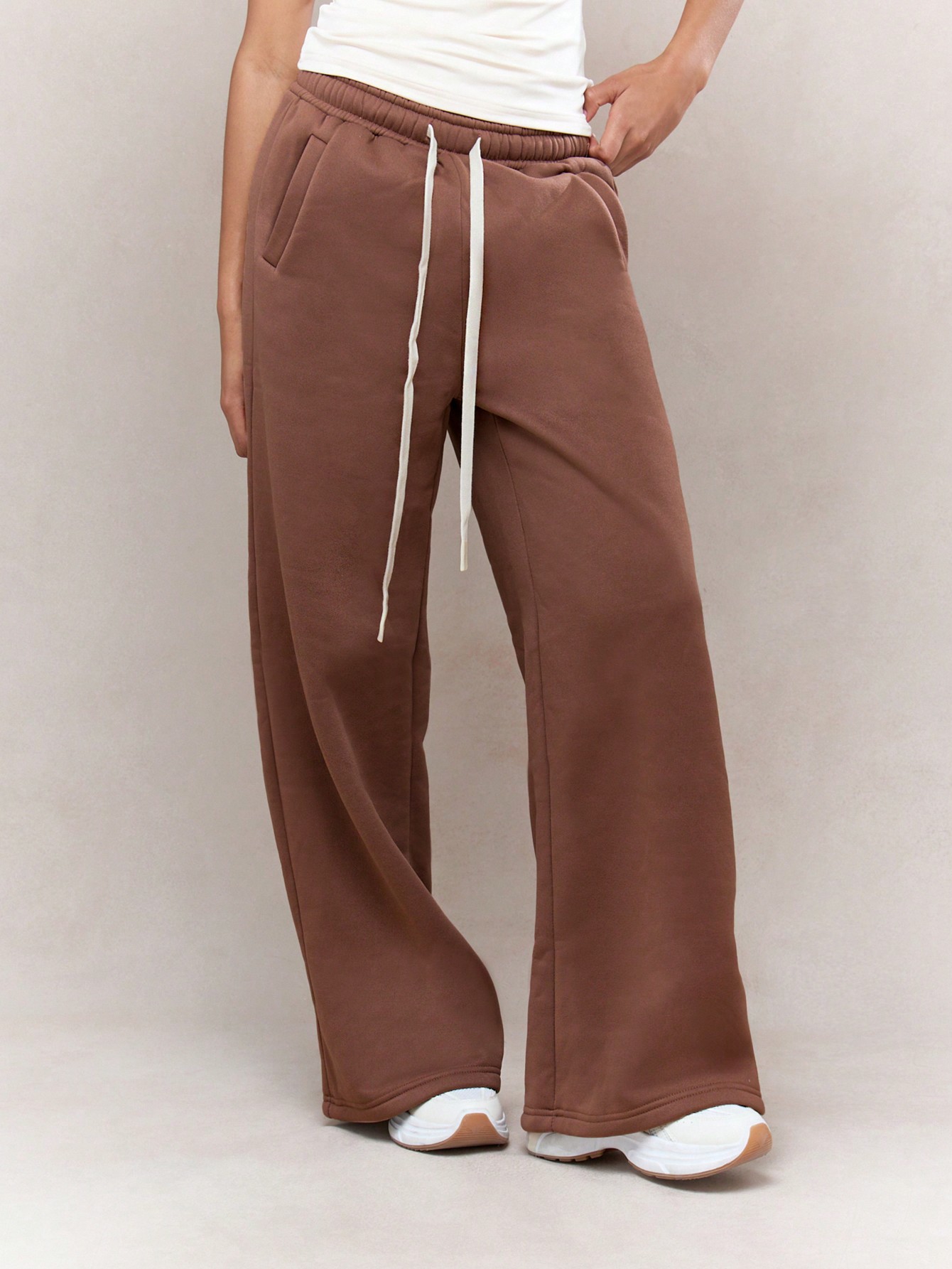Wide Leg Sweatpants With Drawstrings｜MISSGUIDED