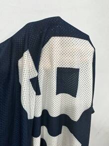 SHEIN PETITE Women's Loose Casual Sports Numeric Print T-Shirt Graphic ...