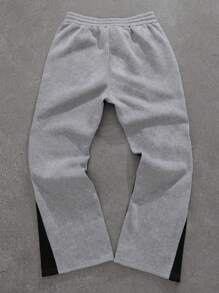 PAVTROS Men's Y2K Casual Color Block Letter & Star Print Grey ...