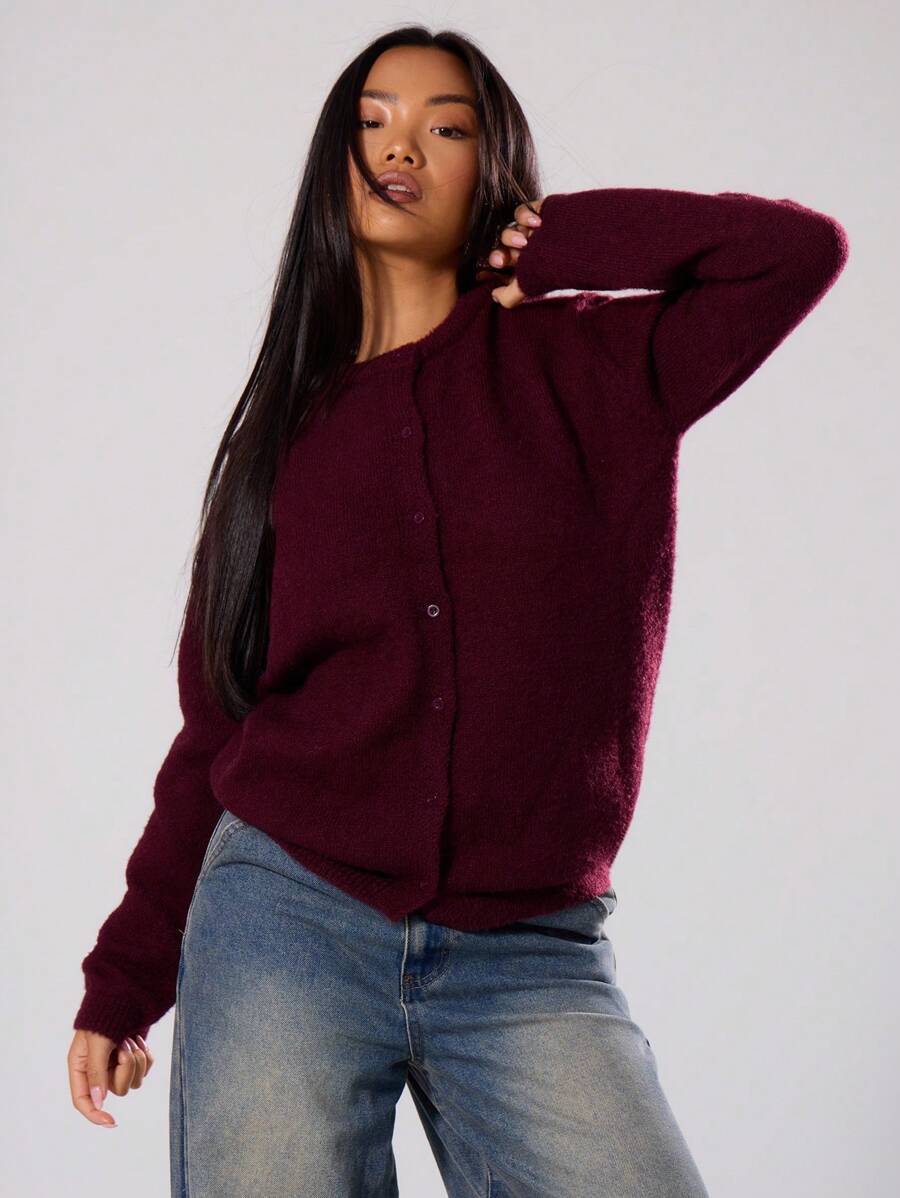 MUSERA Loose Fit Button Up Cardigan Spring Y2K 90's Casual Cute ...