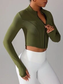 Easithlete Chaqueta deportiva casual y sencilla con cremallera y manga ...