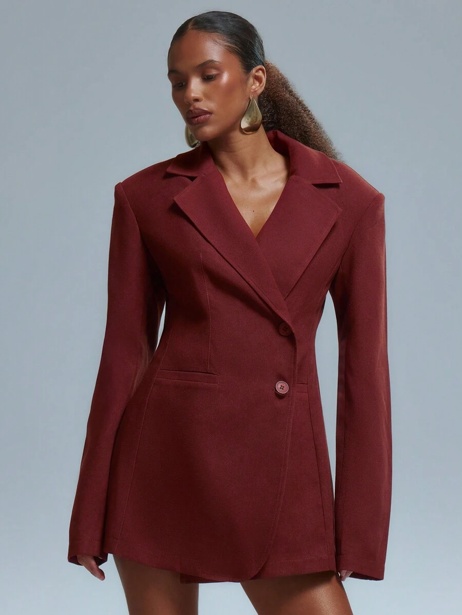 MUSERA Oversized Structured Blazer Dress Elegant Business Casual Summer ...