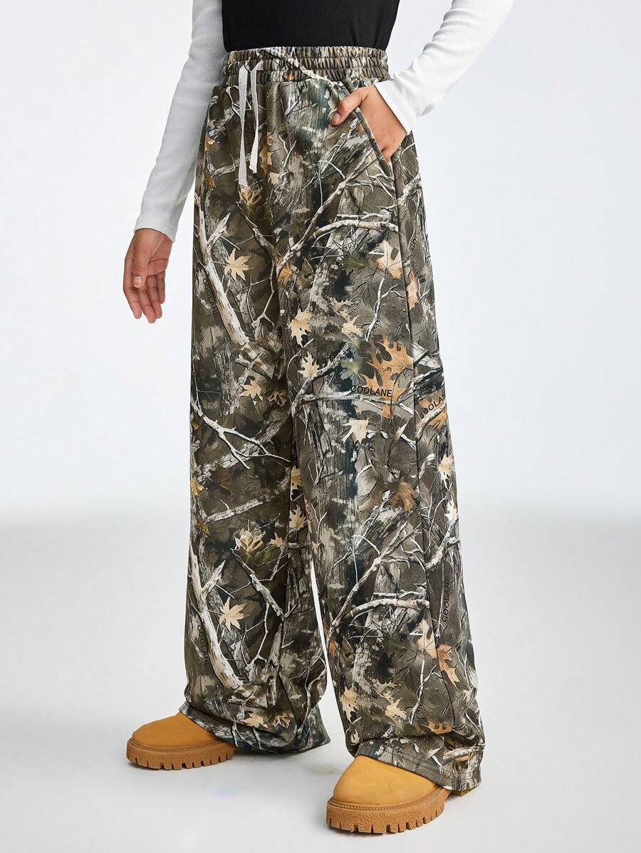 Coolane Tween Girls Y2K Graphics Tree Branch Pattern Sport Pants,Mom ...