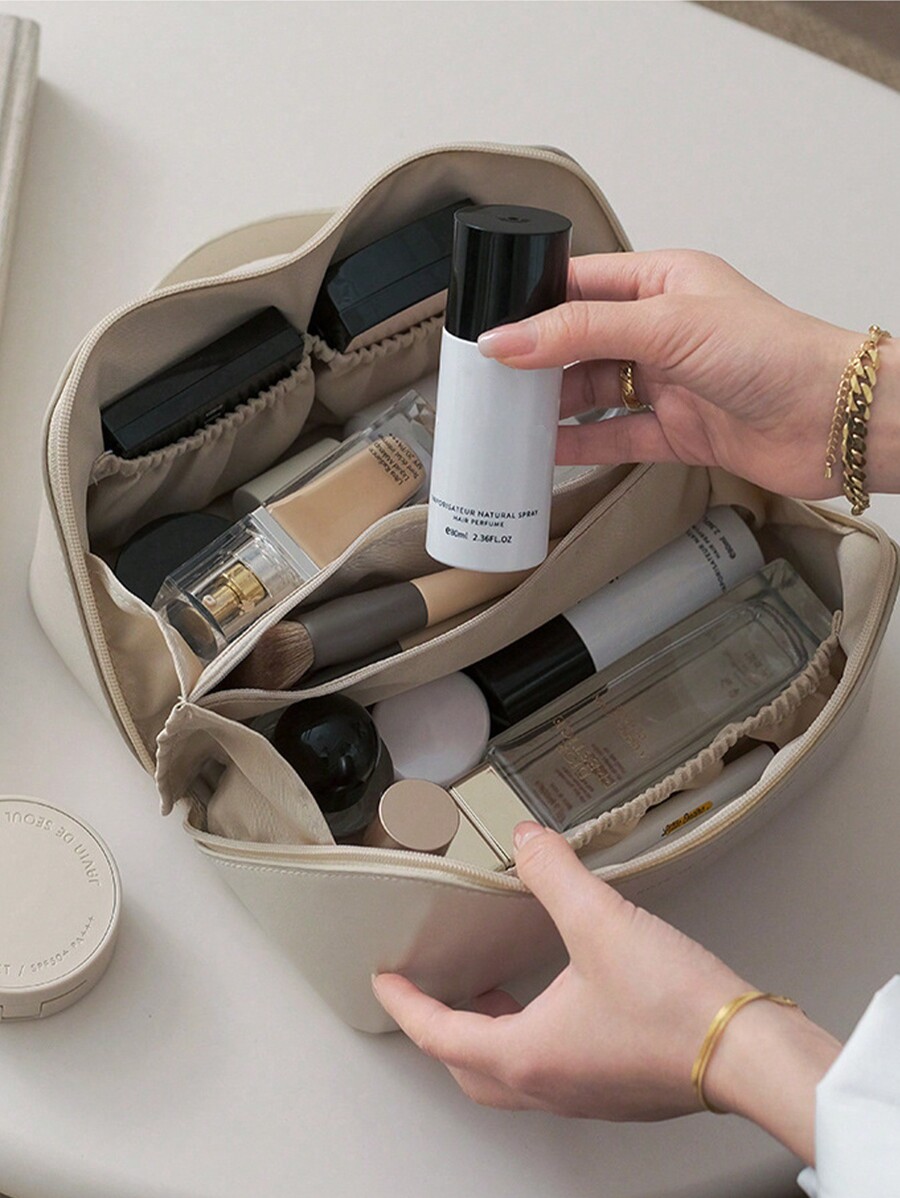 Plain Multi-Layer Cosmetic Bag , Travel Essentials | SHEIN USA