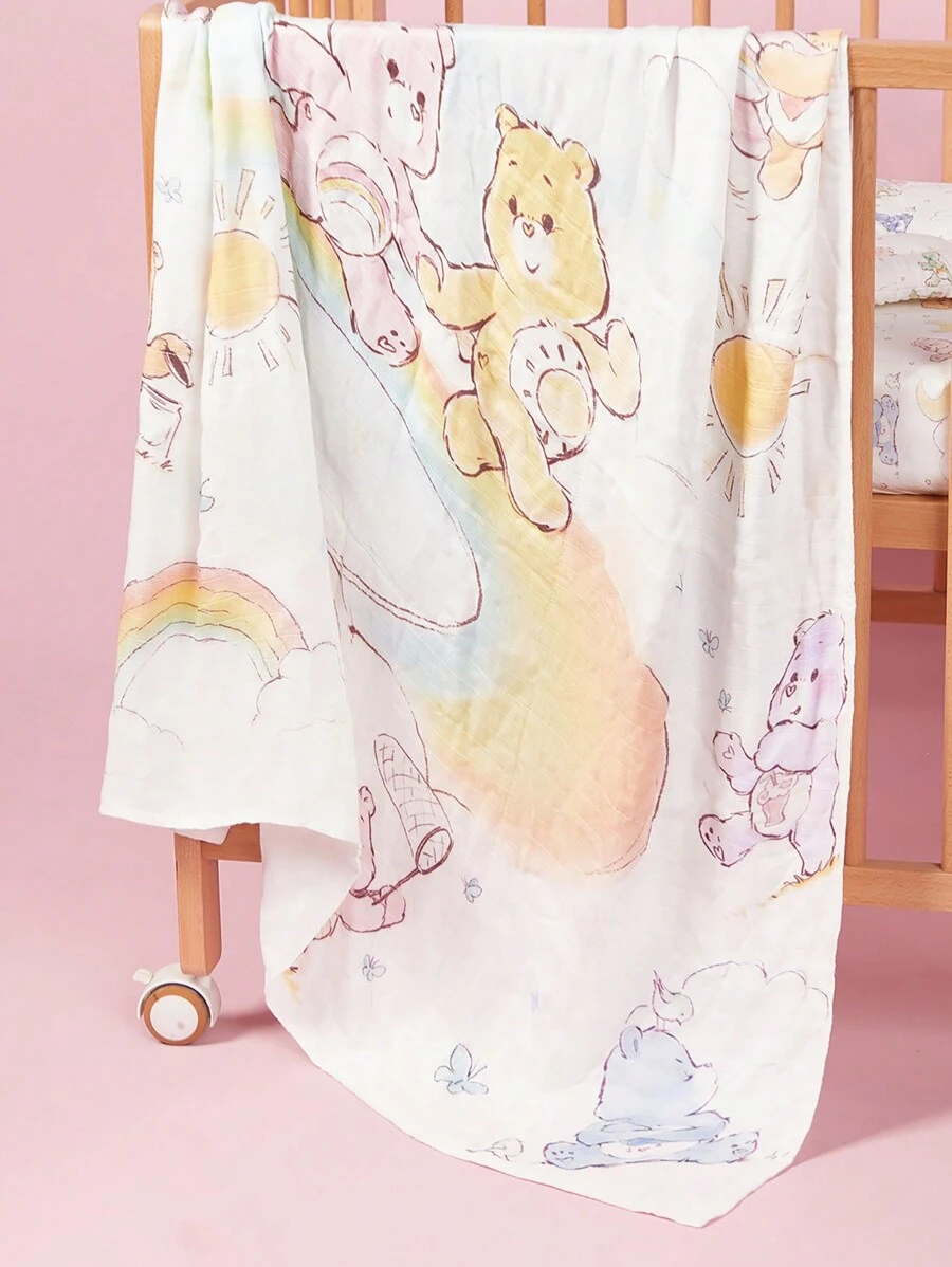 SHEIN X Care Bears X Collab Lightweight Breathable Double-Layer 100% ...