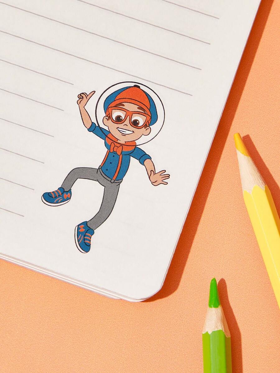 Blippi X SHEIN Cartoon Character And Planet Print Notebook | SHEIN USA