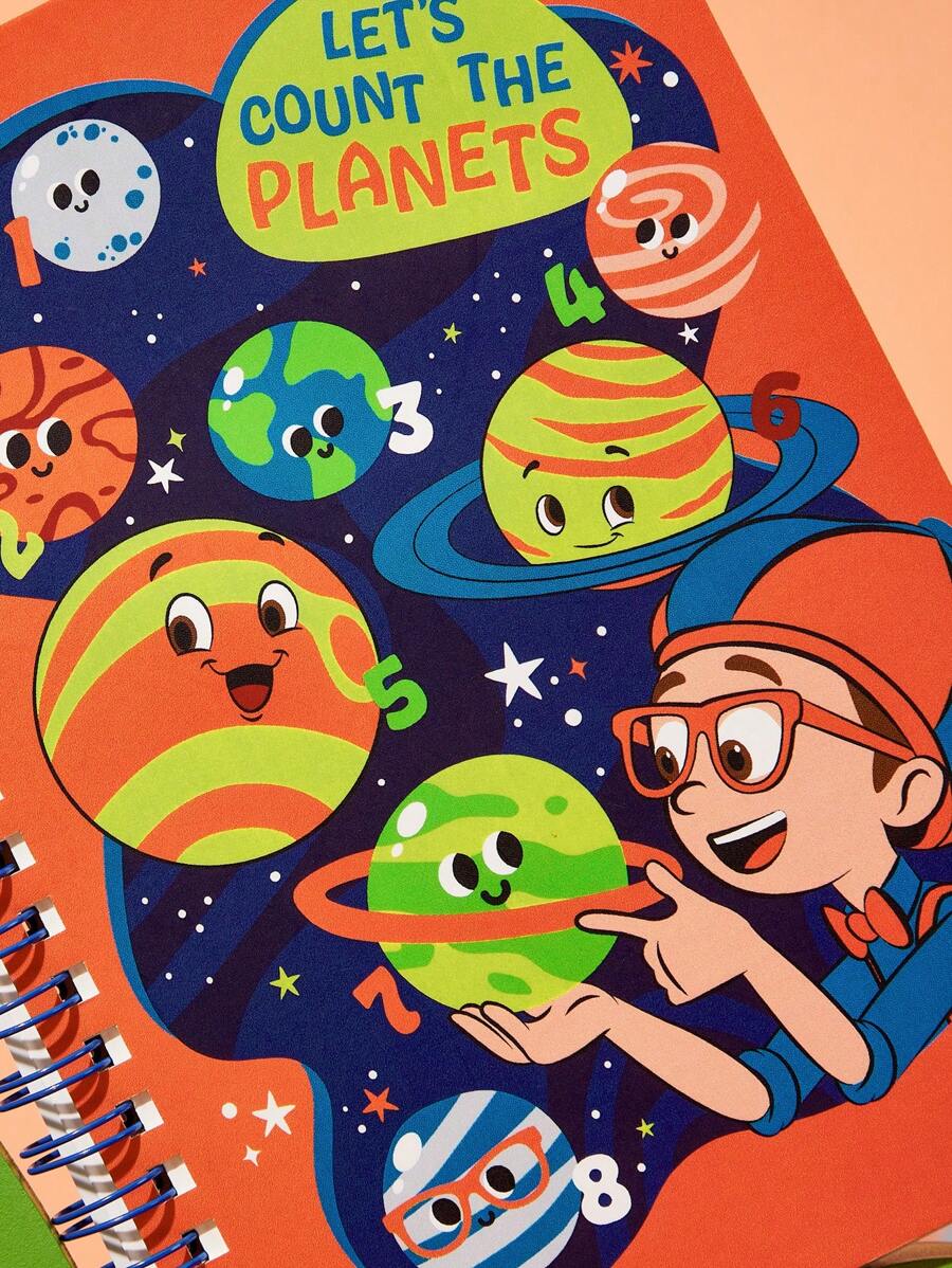 Blippi X SHEIN Cartoon Character And Planet Print Notebook | SHEIN USA