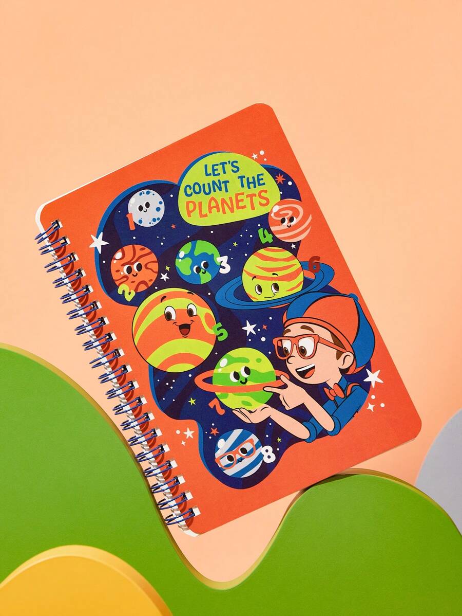 Blippi X SHEIN Cartoon Character And Planet Print Notebook | SHEIN USA