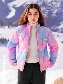 SHEIN Giacca con chiusura lampo e trapuntatura a forma di zucca, casual ...