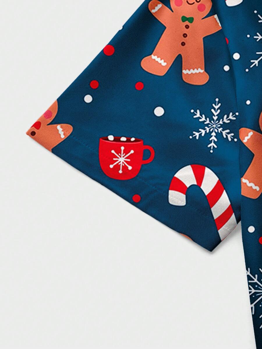 PopScrub Women's V-Neck Short Sleeve Pocket Gingerbread Man ...