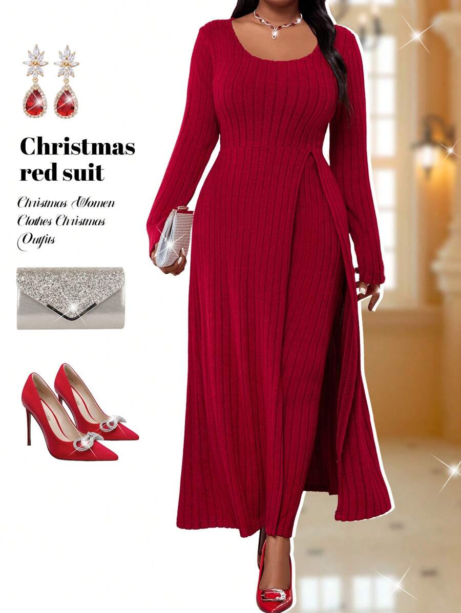 SHEIN Lady Autumn And Winter Elegant Commuting Valentine's Day New Year ...