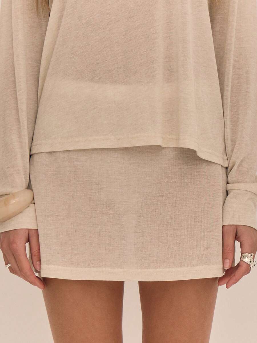 MUSERA Lightweight Knit Micro Mini Skirt | SHEIN UK