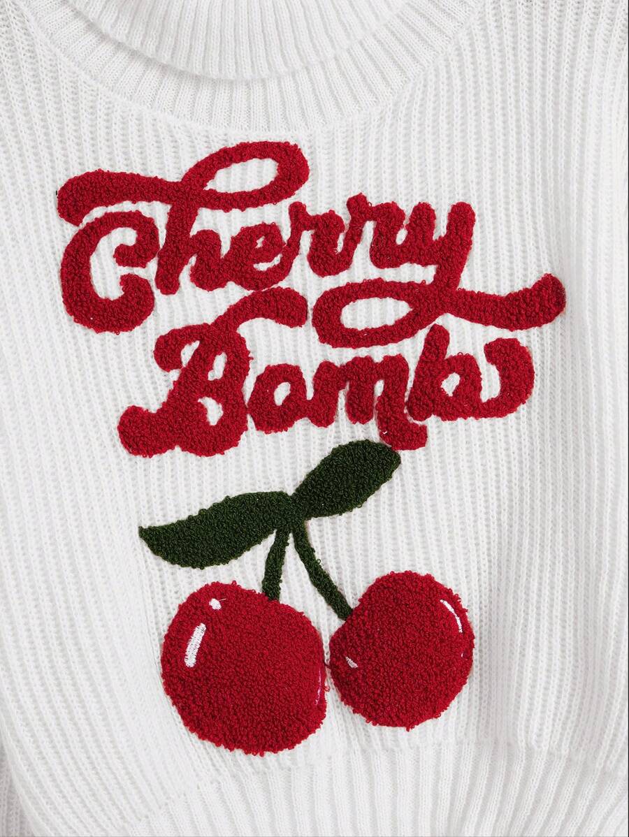 ROMWE Fairycore Plus Size Women's Cute High Neck Cherry Blossom ...