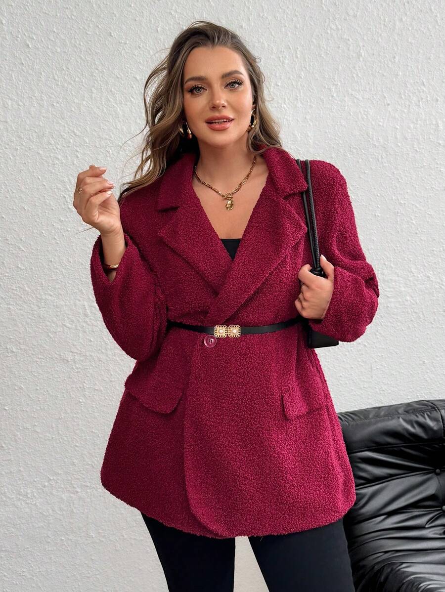 SHEIN Privé Plus Size Elegant Commute Work Intelligent High-End Afternoon Tea Slightly Sexy Date ...