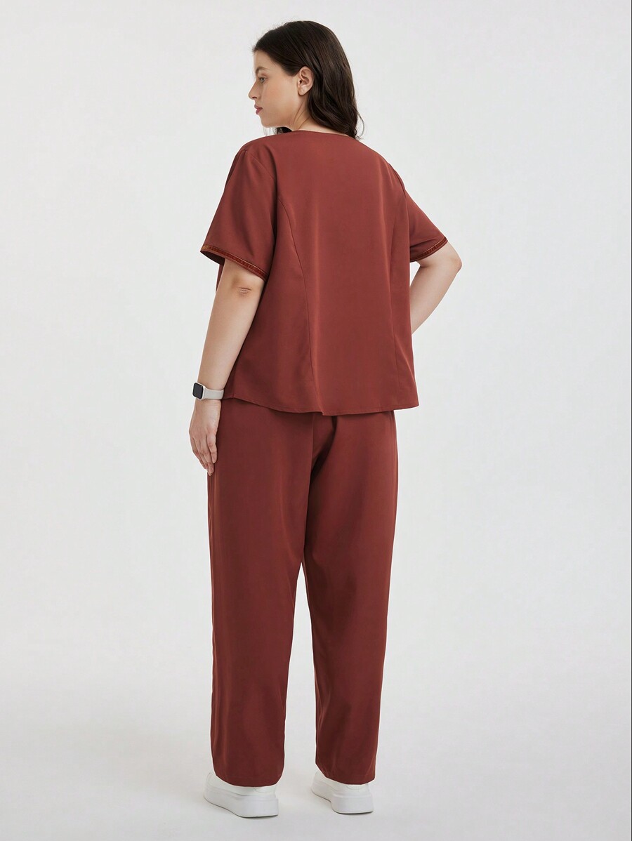 Shein Taskfit Plus Size Uniform Set Shein Uk