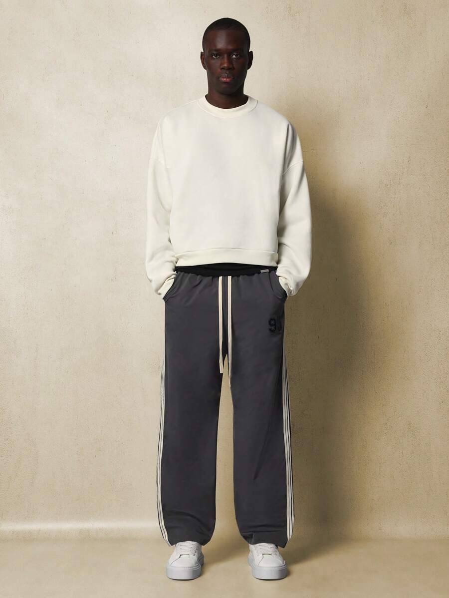 SUMWON Pull On Straight Fit Drop Crotch Nylon Pant With Number Graphic ...