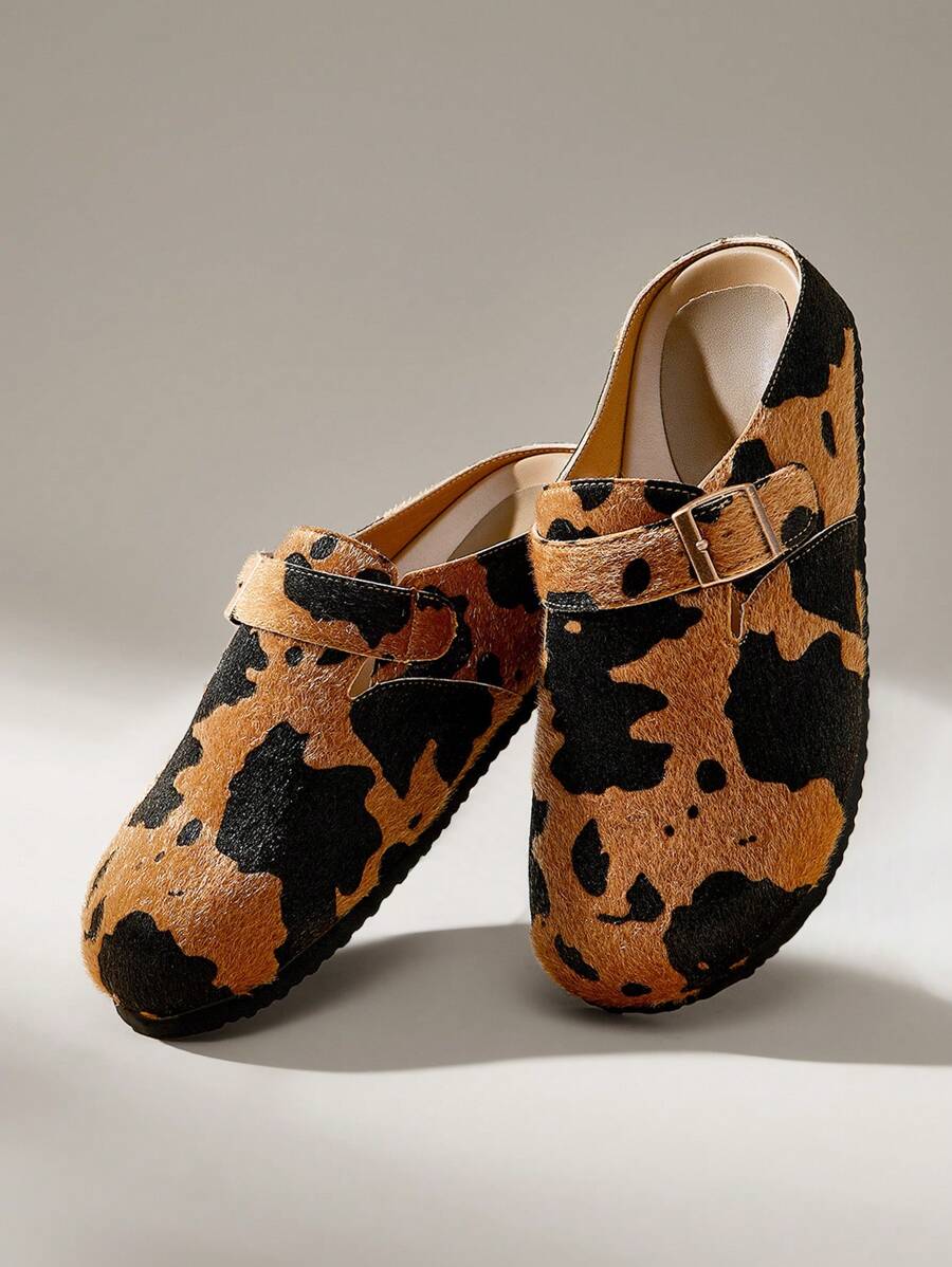 Solecia Women's Casual Color Block Backless Slip-On Flat Shoes ...