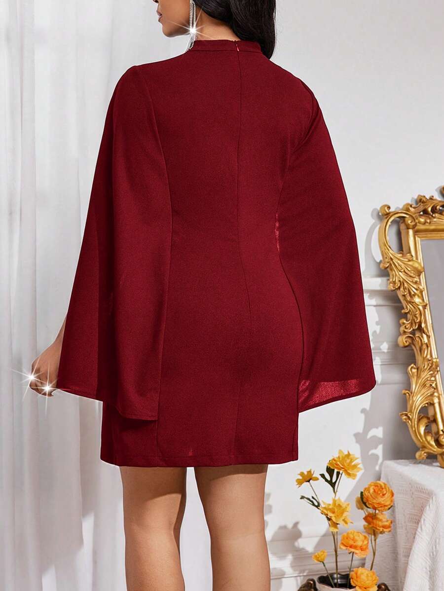 SHEIN Lady Vestido Capa Elegante Decorado com Pérolas para Festa | SHEIN Brasil