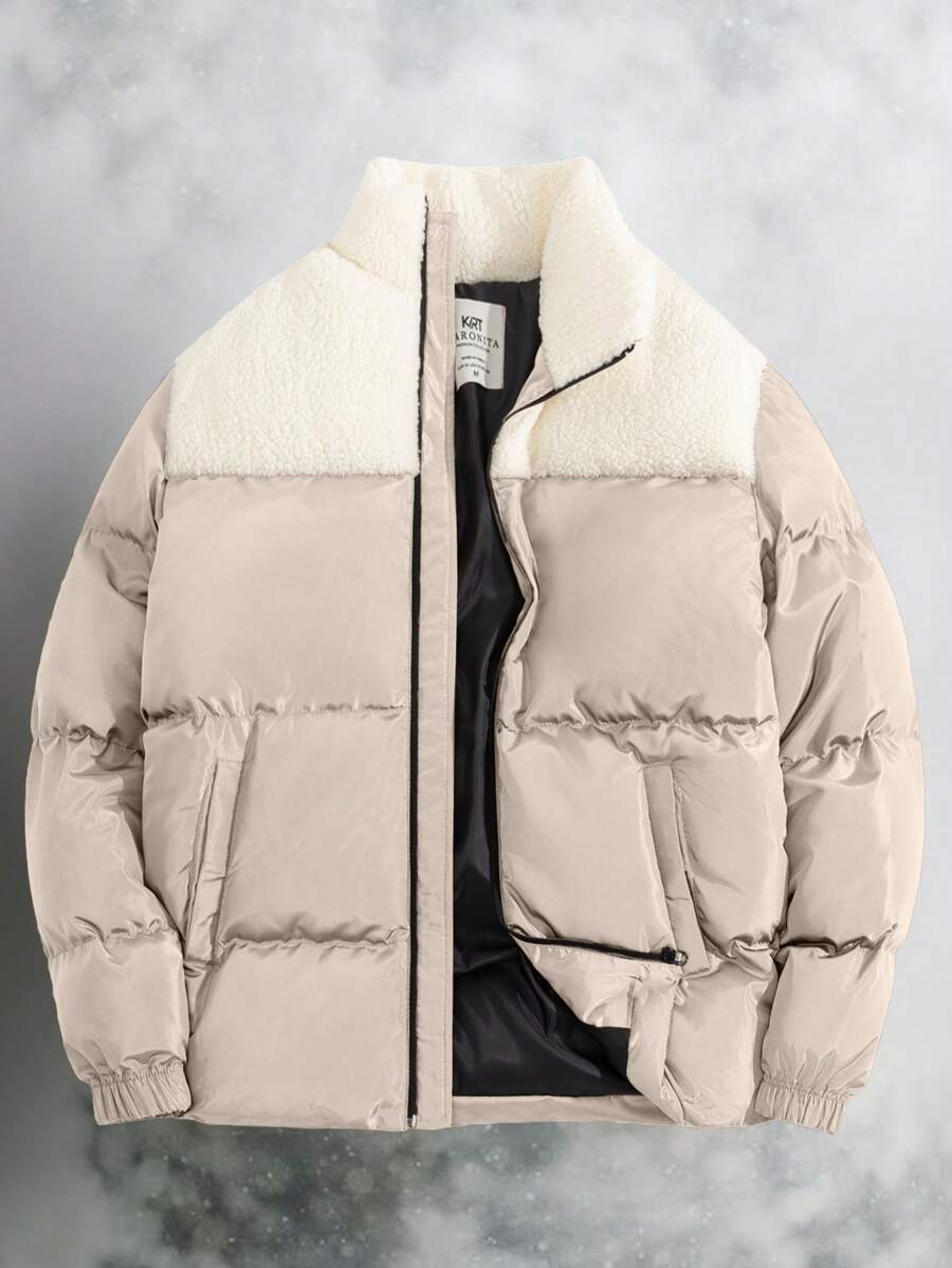 SHEIN Men Fleece Lined Regular Padded Coat | SHEIN USA