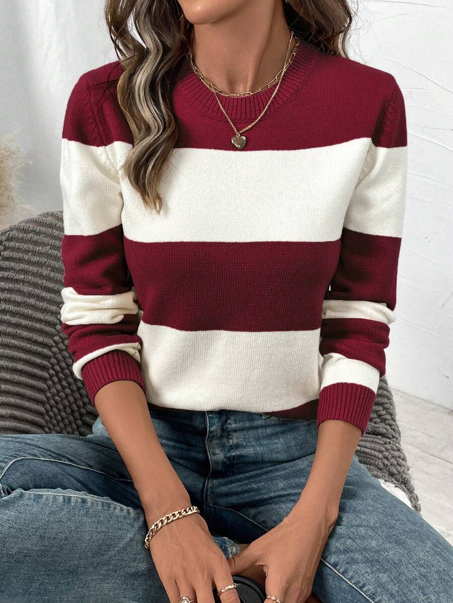 SHEIN LUNE Stylish & Elegant High-End Sweater For Women, Long Sleeve ...
