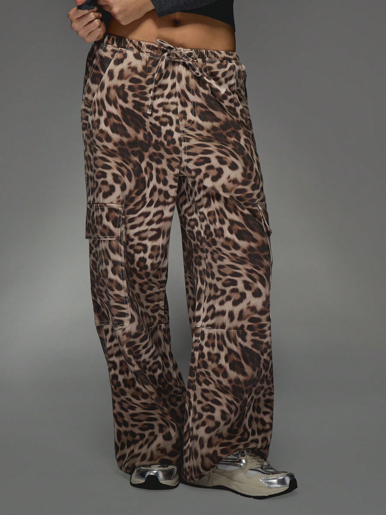 MISSGUIDED Wide Leg Cargo Pants With Drawstring And Side Pockets｜MISSGUIDED