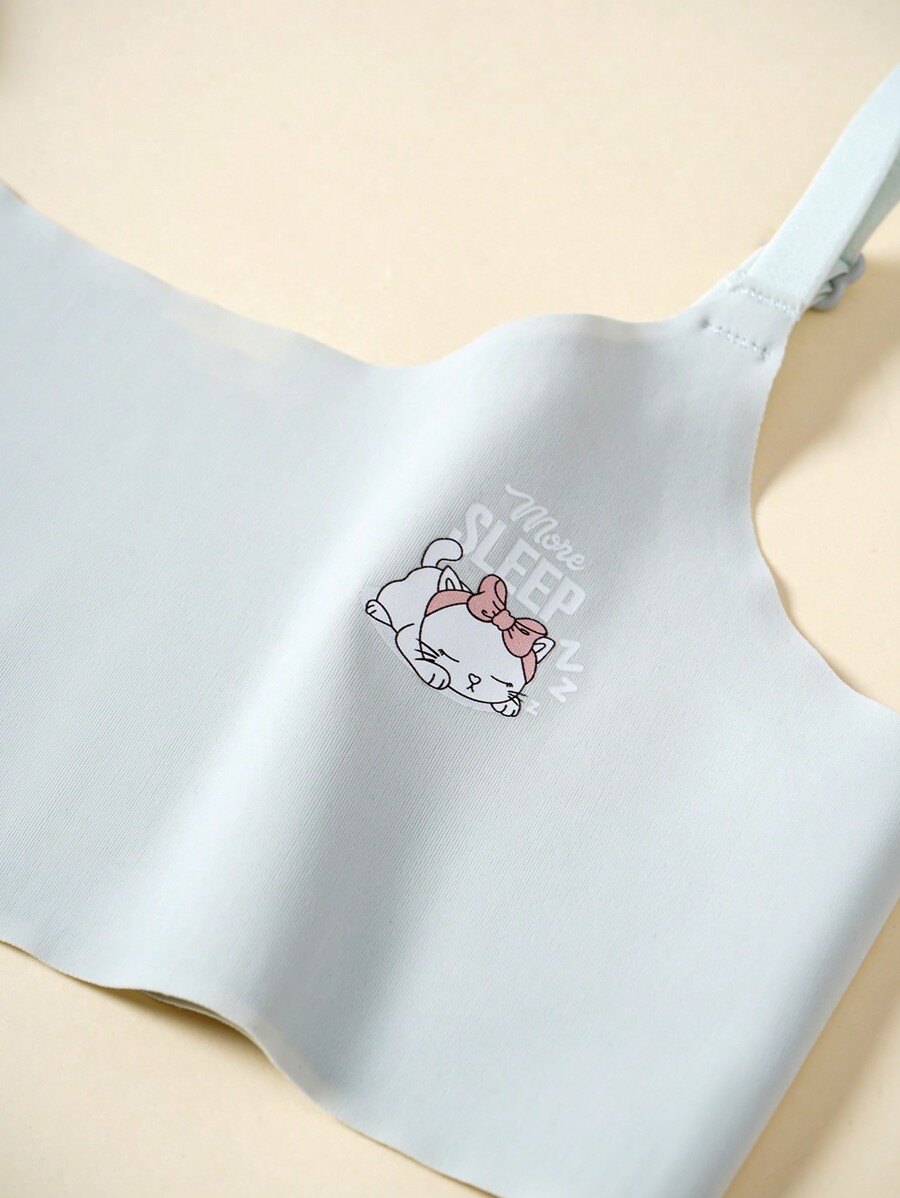 3 Peças Conjunto Simples de Roupas Íntimas para Meninas Adolescentes ...