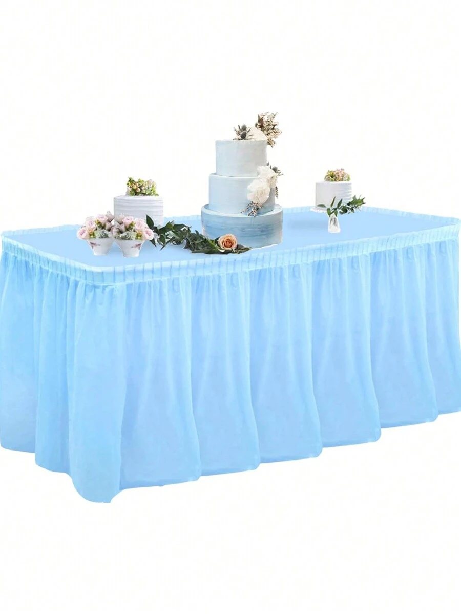 29 In X 14 Ft - Plastic Tableskirt, Disposable, Reusable, Rectangular ...
