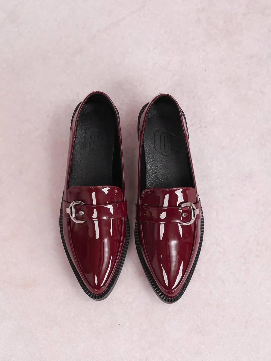 CUCCOO CURVES Breite, massive Plateau-Loafer für Damen mit spitzer ...