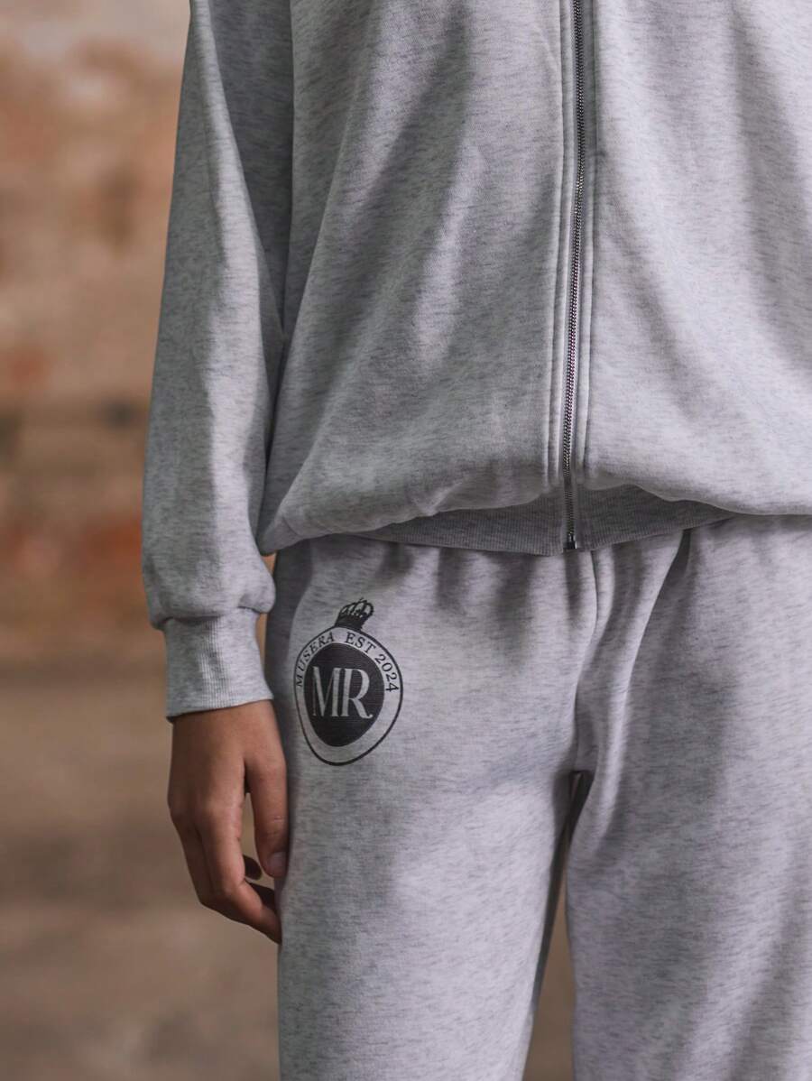 MUSERA Royal Slogan Wide Leg Sweatpants Vacation Spring | SHEIN South ...