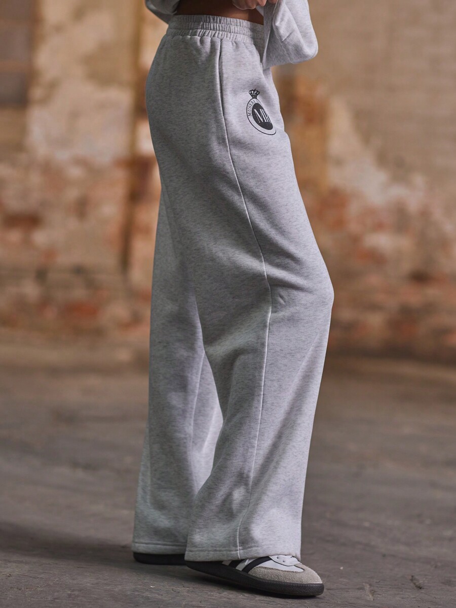 MUSERA Royal Slogan Wide Leg Sweatpants Vacation Spring for Sale ...