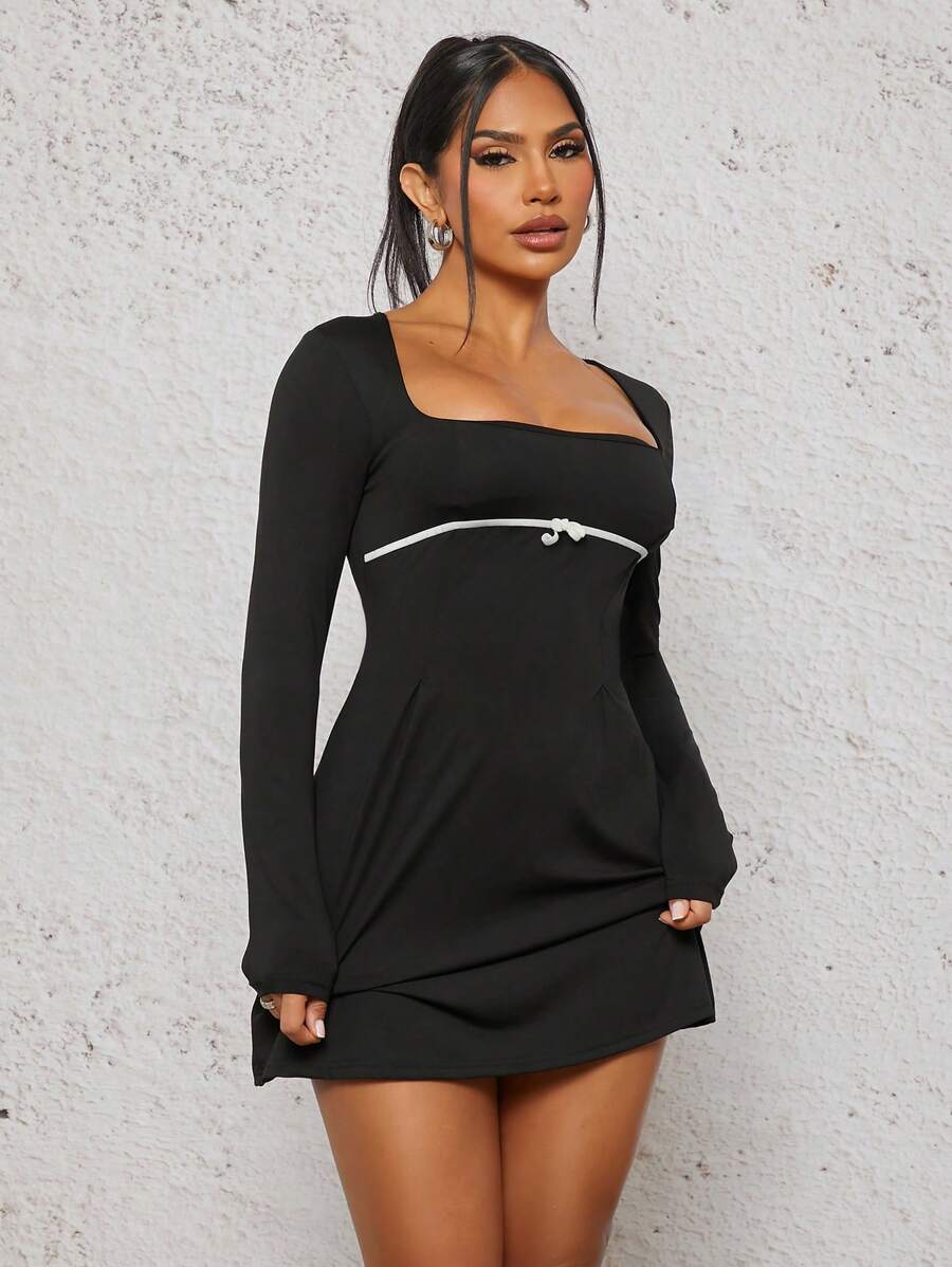 SHEIN SXY Women's Casual Minimalist Mini Dress For Everyday Wear ...
