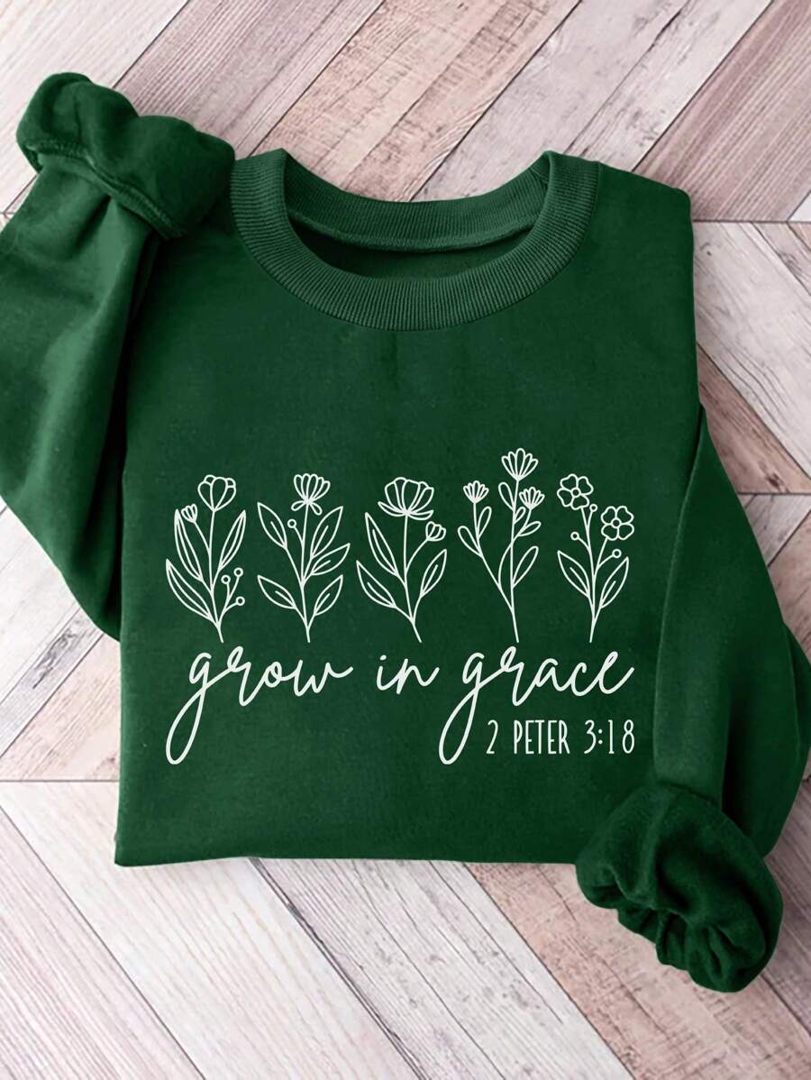 INAWLY Women Christian Faith Sweatshirt With Bible Verse | SHEIN USA