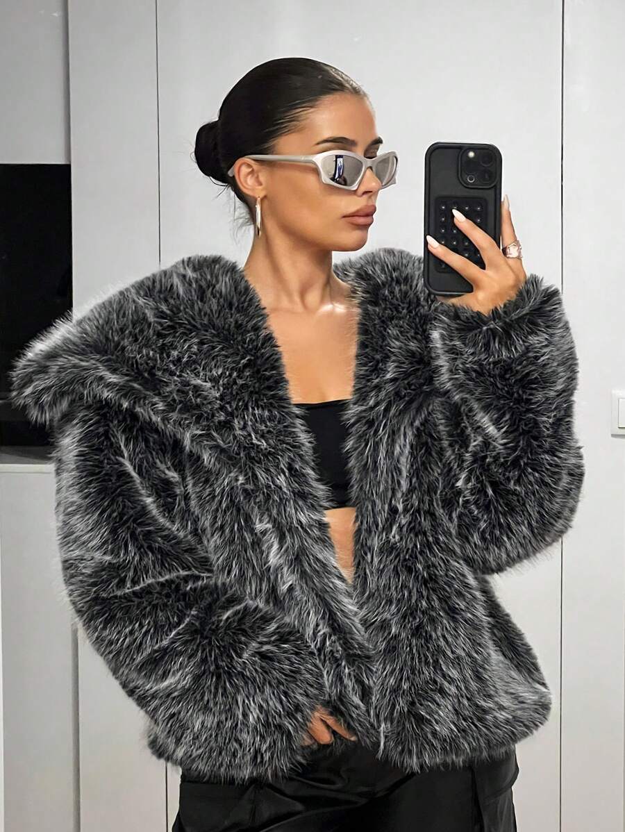 SHEIN ICON Women Fluffy Coats | SHEIN USA