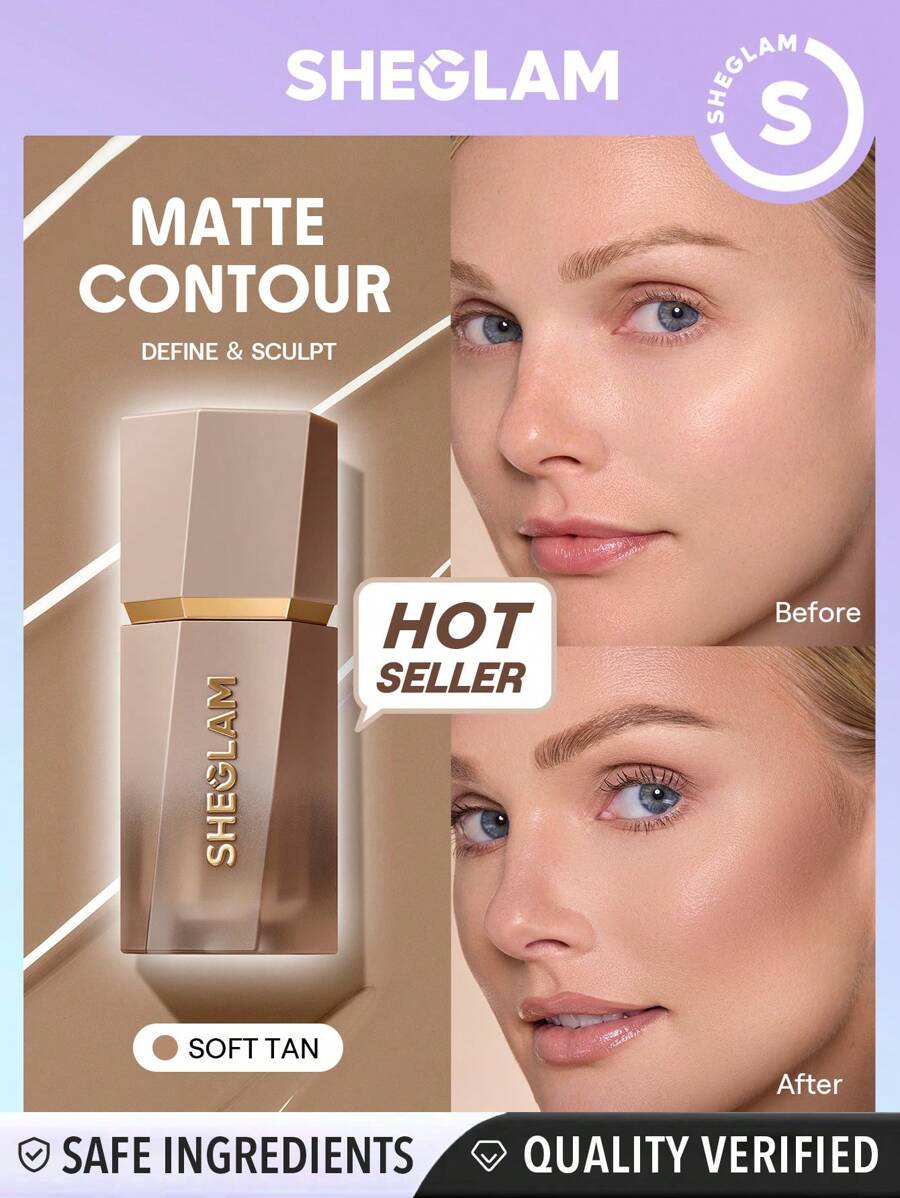 SHEGLAM Sun Sculpt Liquid Contour-Soft Tan Gel Cream Contour Non-Greasy ...