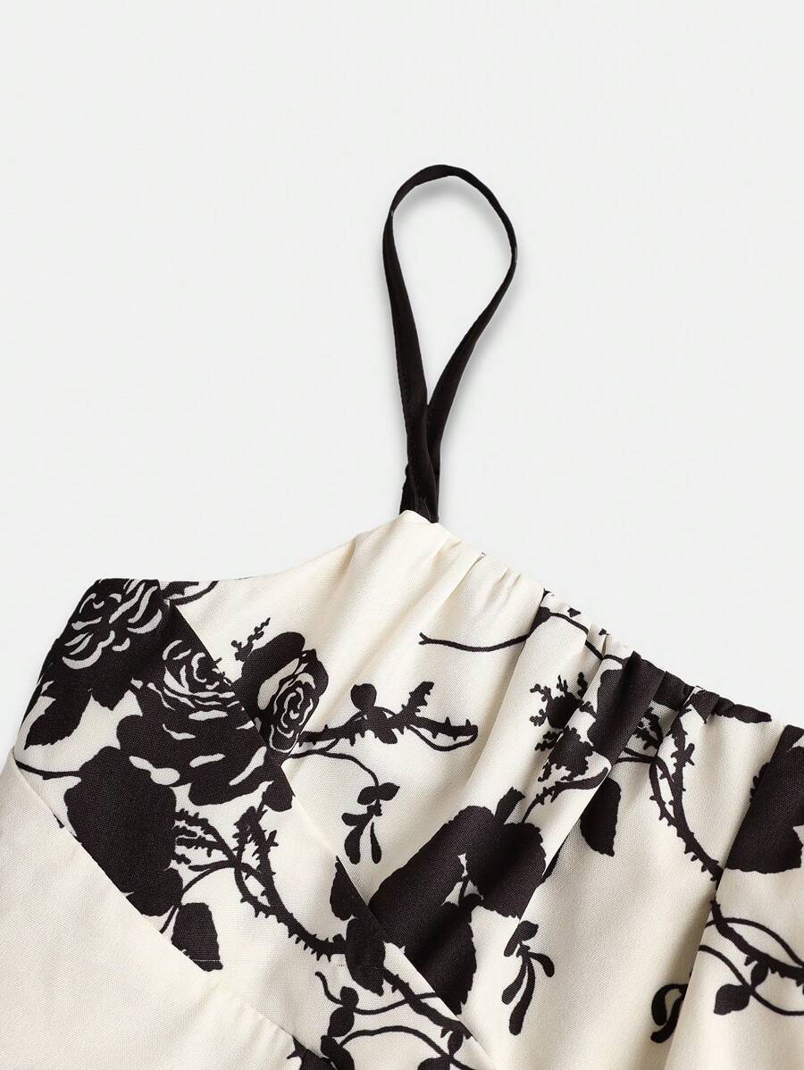 Tween Girls' Spaghetti Strap Floral Allover Print Dress | SHEIN USA